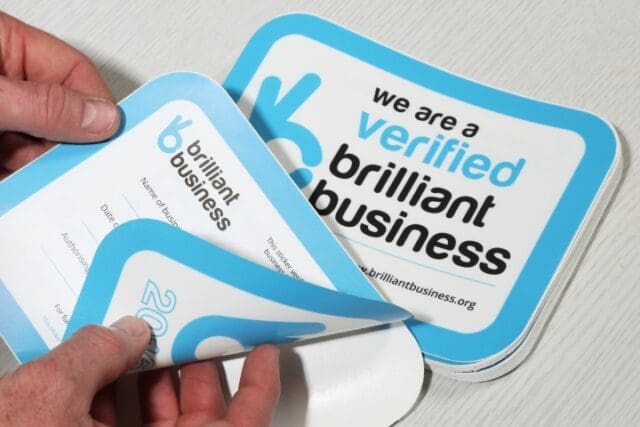 Double Sided Stickers | Custom Printed Window Decals